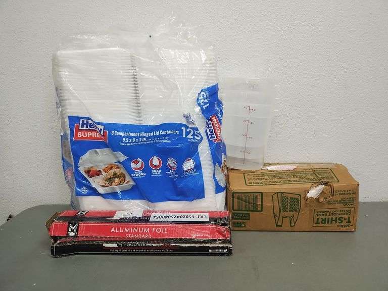 Food Storage Bundle: Hefty Styrofoam Containers, Aluminium Foil, Thank ...