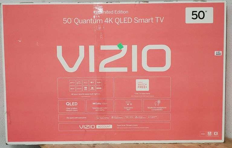 Limited Edition Vizio 50" Quantum 4K QLED Smart TV | Open Box | (See ...