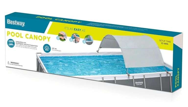 Bestway Pool Canopy for Oval & Rectangular Above Ground Pools | Open ...