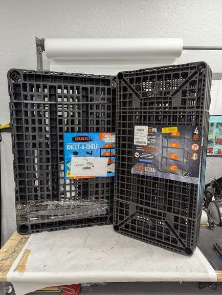 2 Gracious Living 4 Shelf Heavy Duty Black Ventilated Unit | Open Box ...