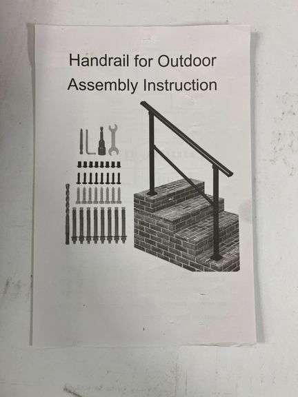 4-Step Handrail Assembly, White | Open Box | (See Condition Notes ...