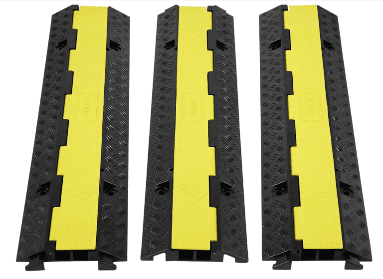 VEVOR 3 PCs 2 Channel Rubber Cable Protector Ramp, 12000 lbs | Open Box ...