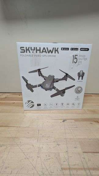 SKYHAWK Foldable Video GPS Drone | Open Box | (See Condition Notes ...