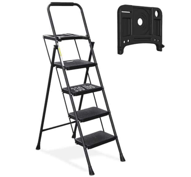 HB Tower 4-Step Ladder Black | Open Box | (See Condition Notes) - Rio ...