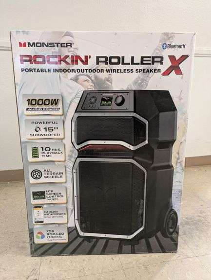 Monster Rockin Roller X Bluetooth Speaker | Open Box | (See Condition ...