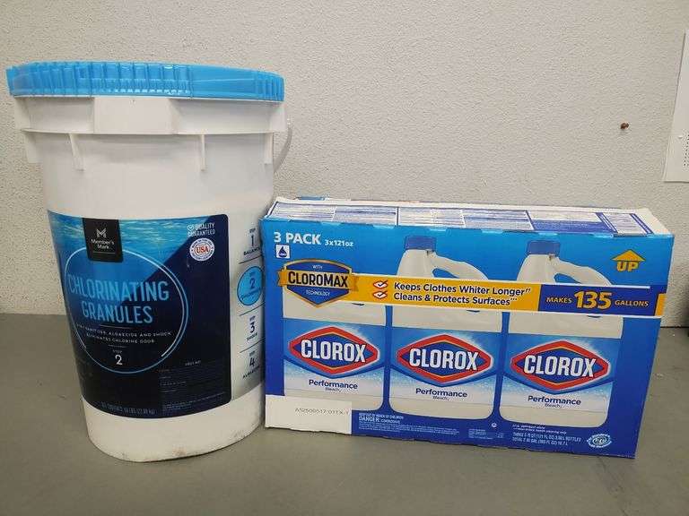 Bundle- Member's Mark CHLORINATING GRANULES/ CLOROX 121 oz Bottles ...