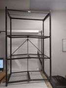 Origami R5 4-Shelf Heavy-Duty Folding Storage Rack - Pewter Gray | Open ...