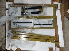 DDK Corner Desk With Drawer, Gold With Marble Detail | Open Box | (See ...