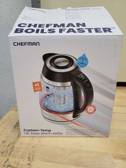 Chefman Electric 1.8L Kettle w/Temperature Control | Open Box | (See ...
