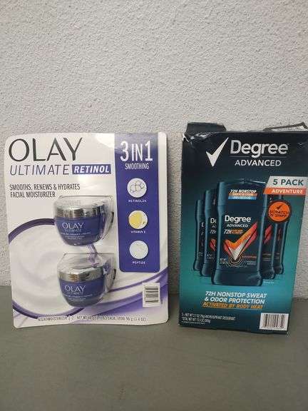 BUNDLE-OLAY ULTIMATE RETINOL 3 IN 1 FACE CREAM, 2PK/ Degree ADVANCED ...