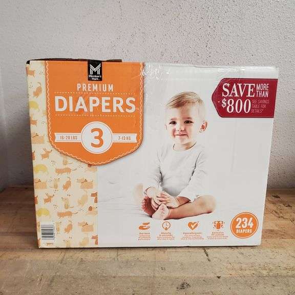 Member's Mark Premium Diapers Size 3 | Open Box | (See Condition Notes ...