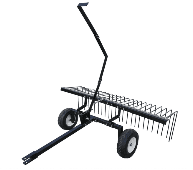 Yard Tuff Tow Behind Lawn Sweeper 60-inch Rake for ATV or Tractor with ...