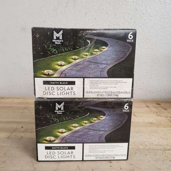 Member's Mark LED Solar Disc Lights (2 Pack Of 6) | Open Box | (See ...