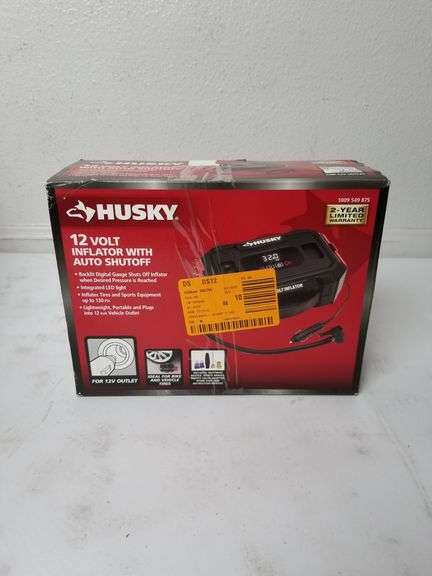 HUSKY 12V Inflator With Auto Shut Off | Open Box | (See Condition Notes ...