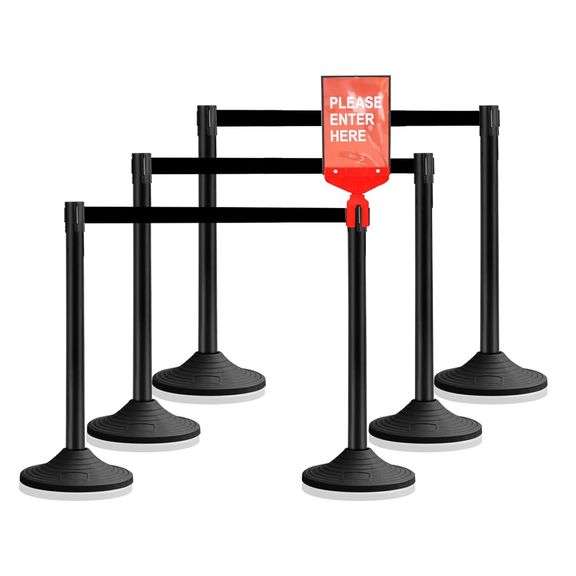 VILBLE 10 ft Crowd Control Stanchion Set | Open Box - Rio Grande Trade