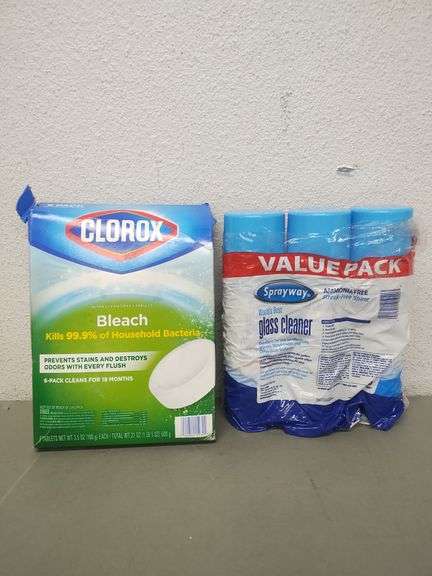 Household Cleaner Bundle: Clorox Toilet Tablets And 3Pk Sprayway Glass ...