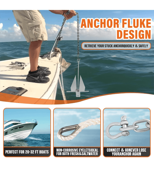 13Lbs Heavy Duty Anchor Kit | Open Box | (See Condition Notes) - Rio ...