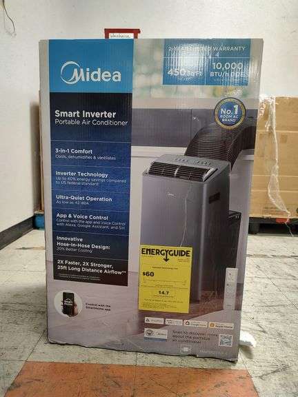 MIDEA Smart Inverter Portable Air Conditioner | Open Box | (See ...