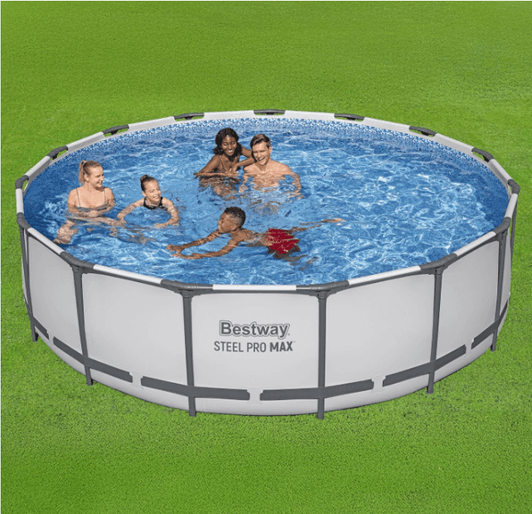 Bestway Steel Pro MAX 15 Foot by 48 Inches Round Above Ground Family ...