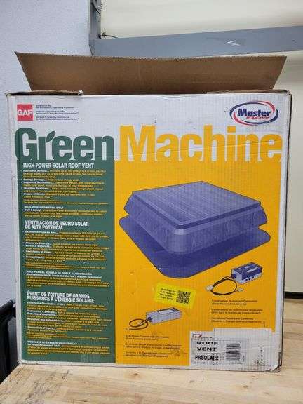 Green Machine High-Power Solar Roof Vent | Open Box | (See Condition ...