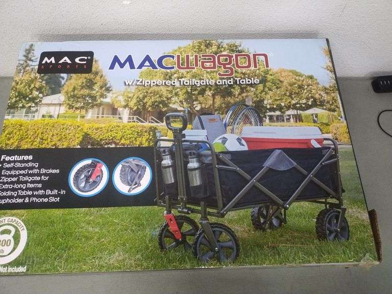 MAC SPORTS MAC WAGON W/Zippered Tailgate & Table | Open Box | (See ...
