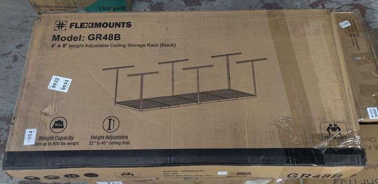 Fleximounts Height Adjustable Ceiling Storage Rack | Open Box - Rio ...