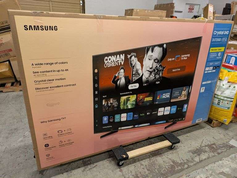 SAMSUNG 85” Class DU7200 Series 4K Smart TV, UN85DU7200DXZA | Open Box ...