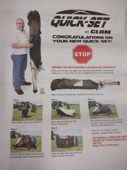 CLAM QUICK-SET TENT | Open Box | (See Condition Notes) - Rio Grande Trade