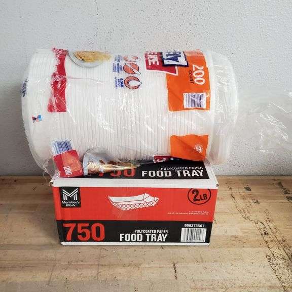 Paper Food Tray 750ct & Hefty Supreme Paper Plates 200ct Bundle | Open ...