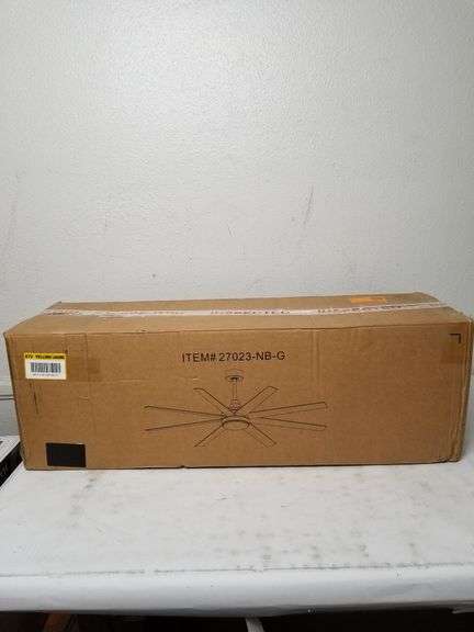 BREEZARY Archer 72 in. (6 ft.) Indoor Black-Blade Satin Nickel ...