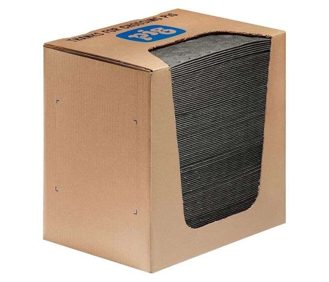 PIG 100 Ct. Absorbent Mat Pads w/Dispenser Box | Open Box | (See ...