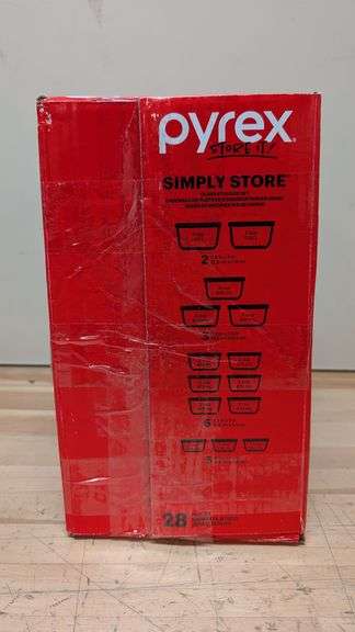 Pyrex Simply Store 28-Piece Glass Food Storage Set | Open Box - Rio ...