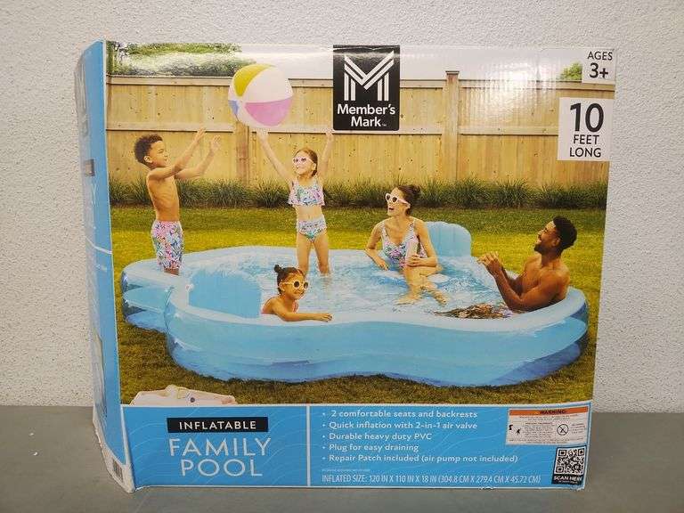 Member's Mark 10Ft Inflatable Family Pool, Ages 3+ | Open Box | (See ...