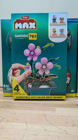 Zuru Max Garden Collection Brick Building Kits, Assorted 4 Pack, 763 ...