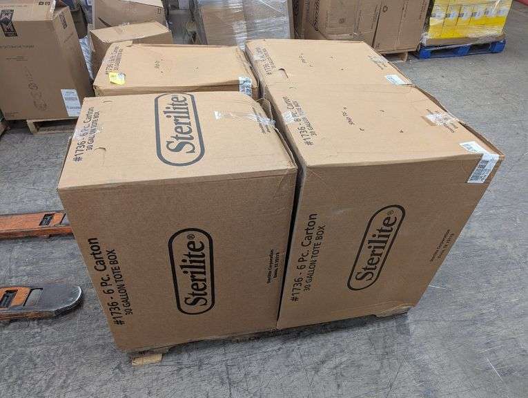 4 Boxes Of 6Pc 30 Gallon Tote Box | Open Box - Rio Grande Trade