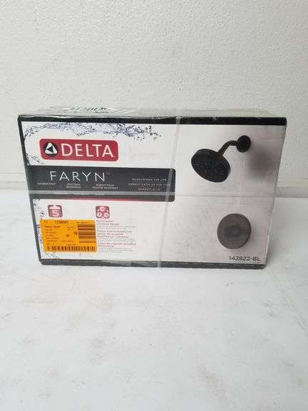 DELTA Faryn 142822-BL Single-Handle 5-Spray Shower Faucet in Matte ...