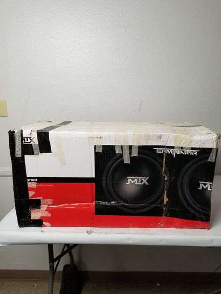 MTX TERMINATOR TNE212D Dual 12" Sealed Subwoofer Enclosure, 400W RMS ...