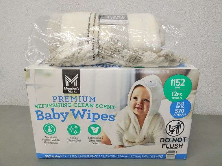BUNDLE- Member's Mark PREMIUM REFRESHING CLEAN SCENT Baby Wipes, 12PK ...