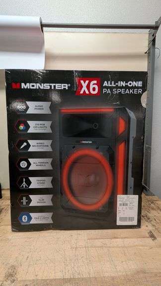 Monster X6 All-in-One PA Speaker | Open Box | (See Condition Notes ...