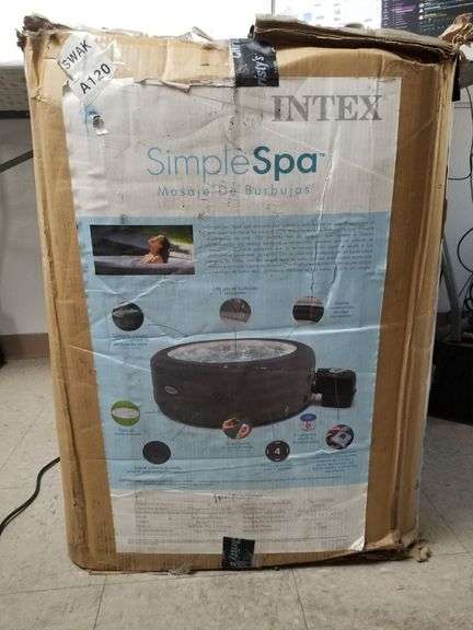 INTEX Simple Spa Bubble Massage Inflatable Tub 57"D x 26"H | Open Box ...