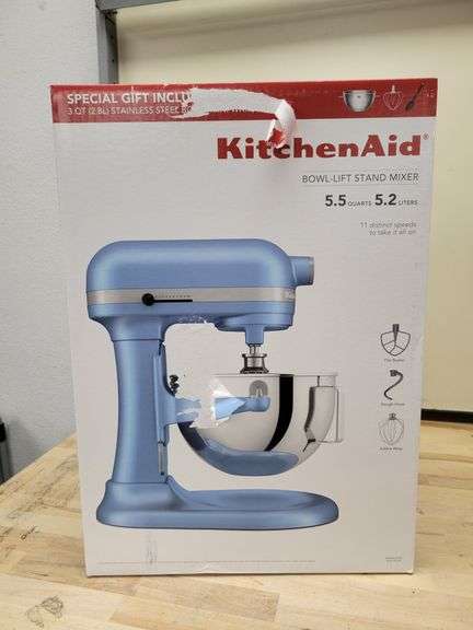 KitchenAid 5.5Qt. Bowl-Lift Stand Mixer Blue Velvet | Open Box | (See ...