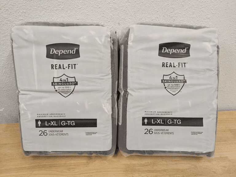 Depend Real Fit Incontinence Underwear for Men, L-XL, 52 count | Like ...