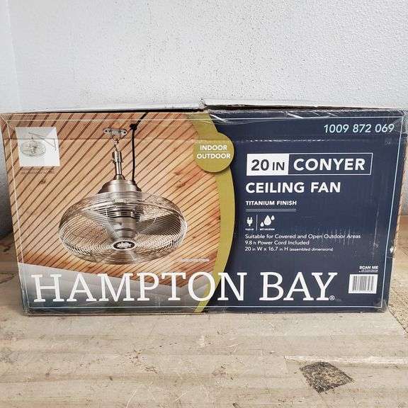 Hampton Bay 20" Conyer Ceiling Fan | Open Box | (See Condition Notes ...
