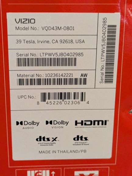 VIZIO 43" Class Quantum Series QLED Smart TV, VQD43M-0801 | Open Box ...