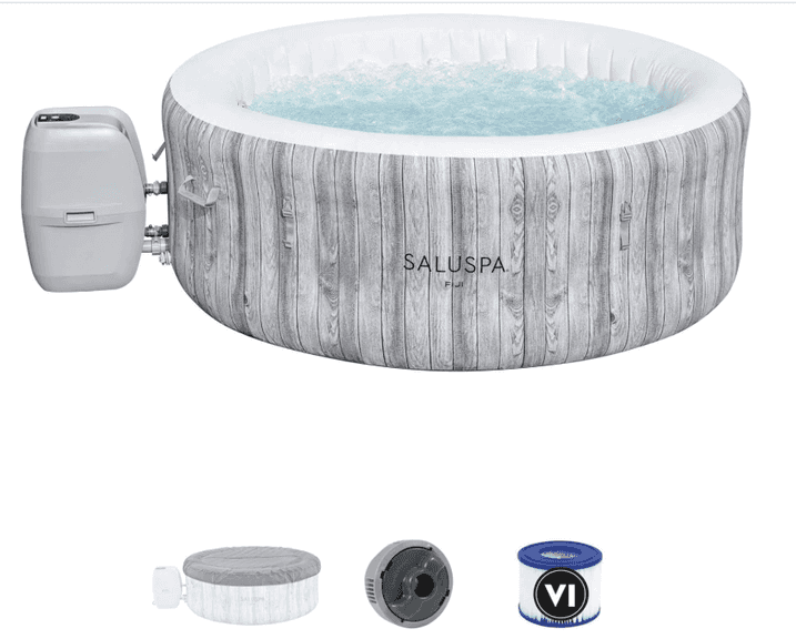 Bestway SaluSpa Fiji AirJet Large Round 2 to 4 Person Inflatable Hot ...