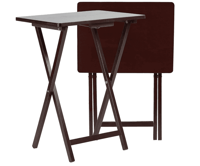 PJ Wood 2-Pack TV Tray Folding Wooden Dinner Table Set | Like New - Rio ...