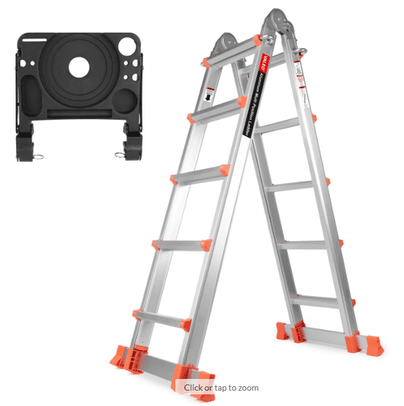Valeo Ladder 17 FT, A Frame 5 Step Ladder | Open Box | (See Condition ...