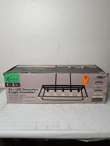 KATALYST Collection LED Decorative 5-Light Chandelier With Night Light ...