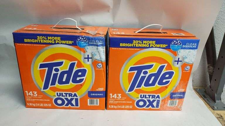 Tide + Ultra Oxi Powder Laundry Detergent, Original, 143 loads, 225 oz ...
