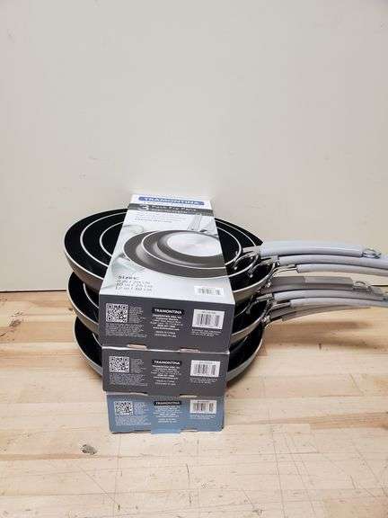 Tramontina 3 Pack Fry Pans Set Of 3 | Open Box | (See Condition Notes ...
